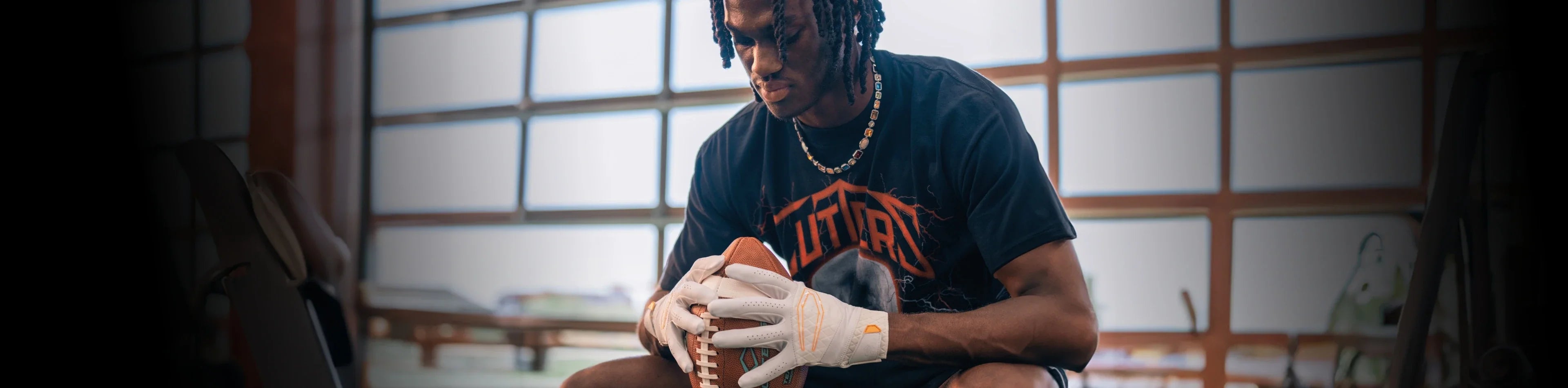 White Football Gloves | C-TACK® Grip - Cutters Sports
